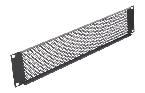 CANFORD RACKVENT Rack ventilation panel 1U, steel, perforated, black ...