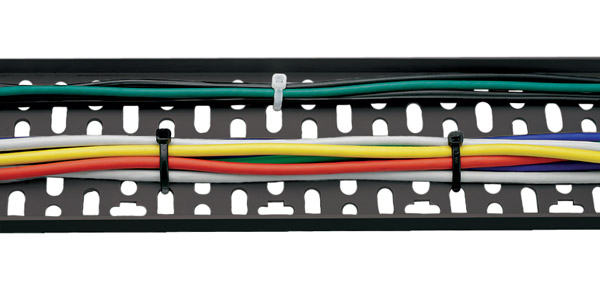 CANFORD PLASTIC CABLE TRAY 105mm, 2 metre length, black