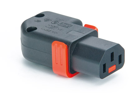 IEC-LOCK IEC MAINS CONNECTOR C13 type, female, cable, locking ...