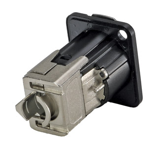 CANFORD CONNECT CC6AB CAT6A Panel mounting, IDC, shielded, black