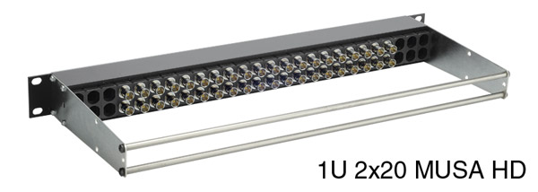 CANFORD MUSA 3G HD PATCH PANEL 1U 2x20 MUSA 3G HD, black