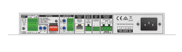 CLOUD MA80FT MIXER AMPLIFIER 80W, 4ohm/25V/70V/100V line output, 70V/100V line input, 2x line inputs