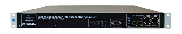 GLENSOUND DARK1616S DANTE INTERFACE 16x16 Dante/AES67, analogue/AES3 I ...