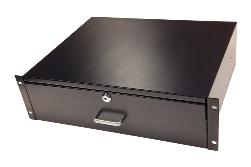 CANFORD RACK DRAWER 3U Style B, black