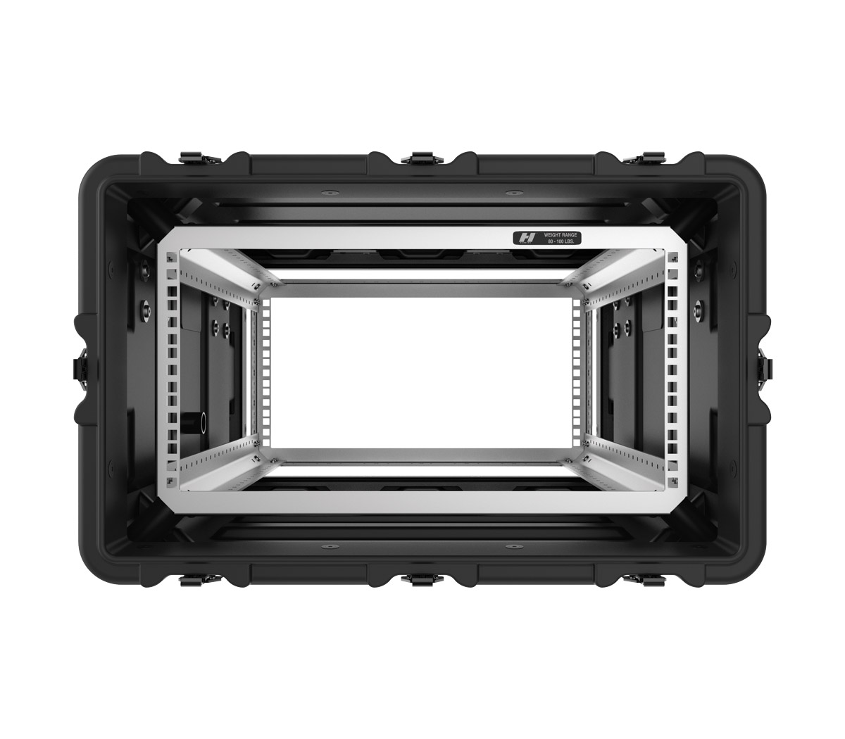 PELI SUPER-V-5U RACK CASE 5U, 610mm rack depth, rear-edge castors, 6x ...