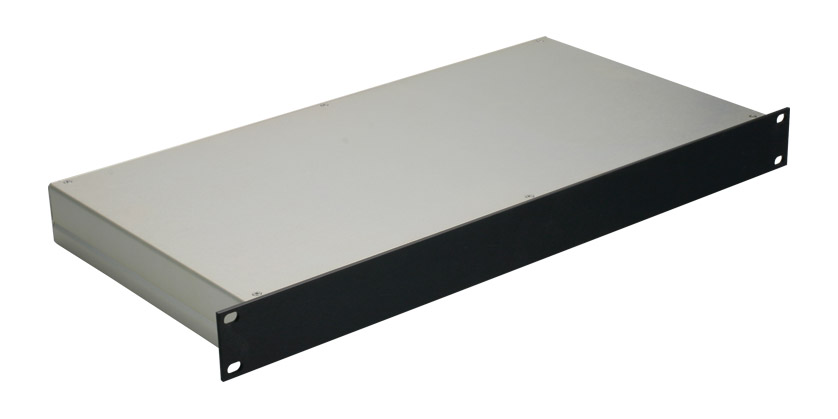 RACKCASE Rackmount universal case 1U, 230mm deep, all aluminium, black ...