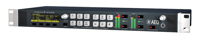 AEQ PHOENIX STUDIO 1U IP POTS CODEC Rack mount, with two expansion slots