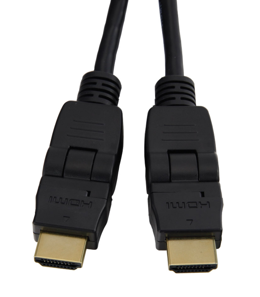 HDMI CABLE High speed with Ethernet, swivel and rotate plugs, 3 metres