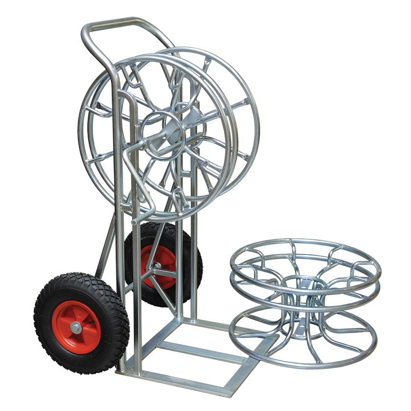 SKELETON CABLE REEL TROLLEY, steel, zinc plated