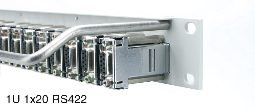 CANFORD RS422 PATCH PANEL 1U 1x12 way 9-way D-sub female - RJ45, grey