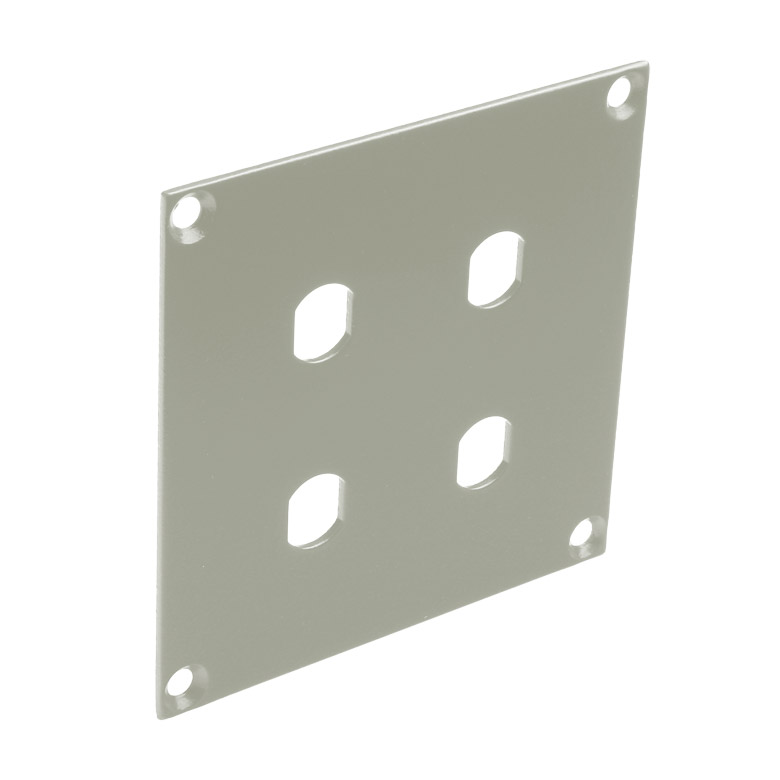 CANFORD UNIVERSAL MODULAR CONNECTION PLATE 4x ST fibre couplers, grey
