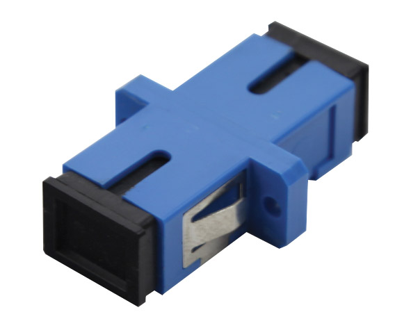 SC SM SIMPLEX PANEL COUPLER, Blue (also fits LC duplex panel cutout)