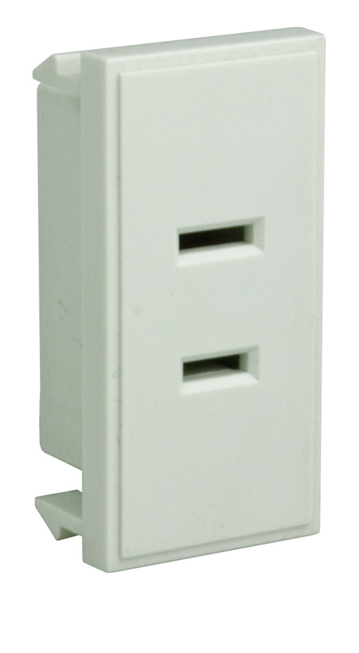 RPP EASYCLIP MODULE PE533 15A USA 125V socket, half module, white