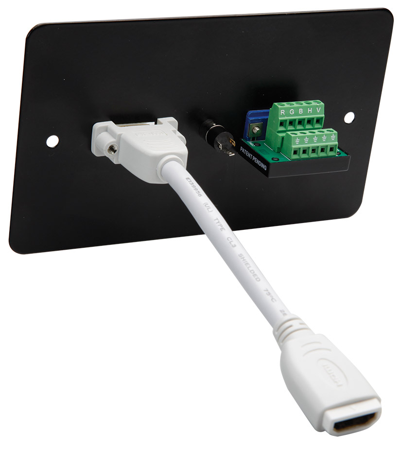 CANFORD CONNECTOR PLATE UK 2-Gang - AV Connections, HDMI, VGA and 3.5mm ...