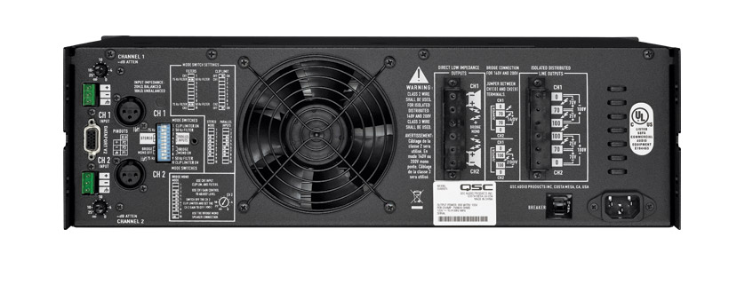 QSC ISA300Ti POWER AMPLIFIER 2x 300W/100V Balanced inputs, terminals ...