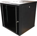 LANDE PROLINE PR09U6060-BL WALL RACK CABINET 9U, 600d, with glass door, black