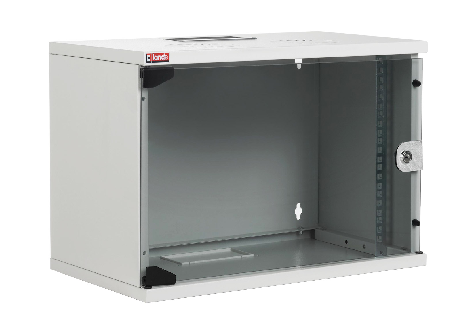 LANDE NETBOX SOHO WALL RACK CABINET 12U, 400d, with glass door, grey ...