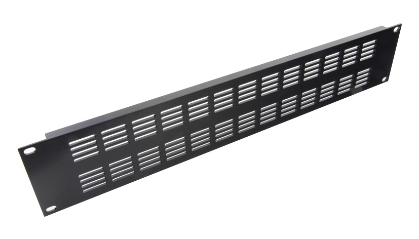CANFORD RACKVENT Rack ventilation panel 2U, aluminium, slotted, black ...