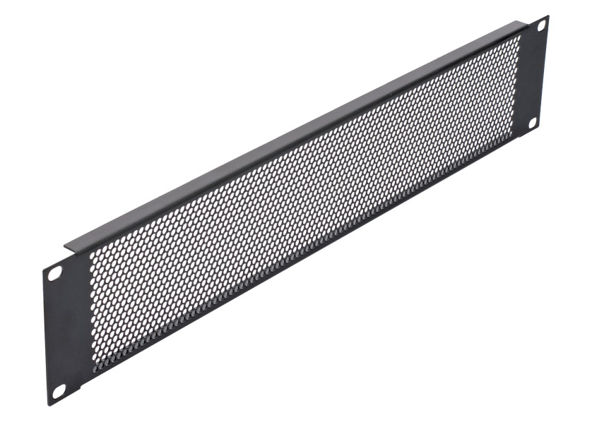 CANFORD RACKVENT Rack ventilation panel 1U, steel, perforated, black ...