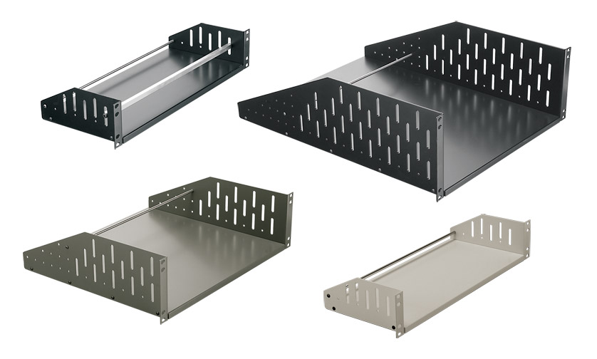 CANFORD RACK SHELF 3U Heavy duty, 600mm deep, black (clamping bar not ...