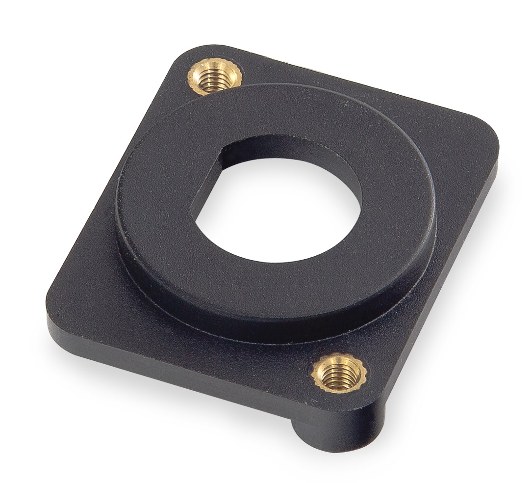CANFORD BNC ADAPTER PLATE D-series, tapped mounting holes, black
