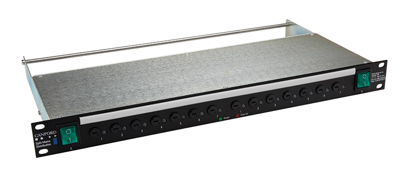 CANFORD MDU11S AC MDU Twin 7x IEC out, Twin IEC in, switch, green, black