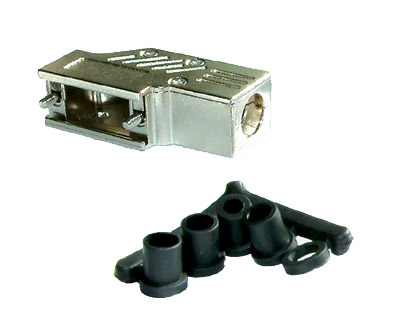 D-SUB 9 pin metal cover, low profile