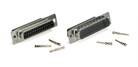 D-SUB 25 pin female, crimp