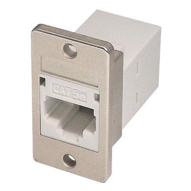 TUK PANEL MOUNT KEYSTONE RJ45 BACK-TO-BACK COUPLER Cat5E, white