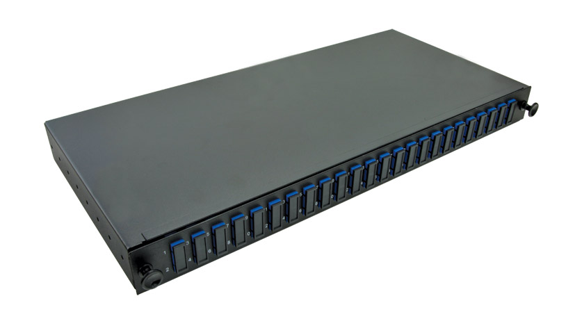SC SM PANEL, 48 way (24x Duplex) 1U with sliding tray and fibre ...