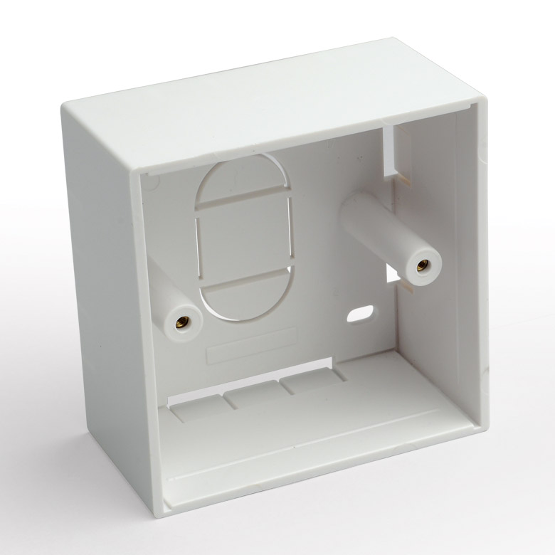 PLASTIC SURFACE BOX 1 gang, 45mm deep
