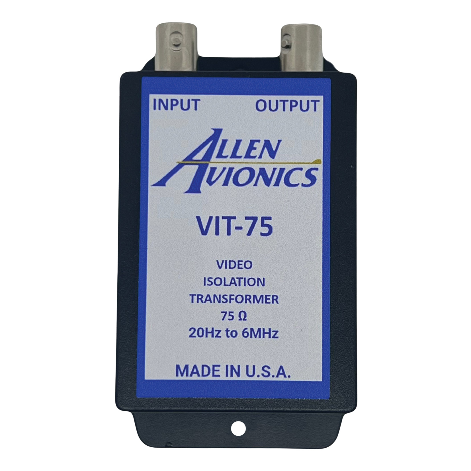 ALLEN AVIONICS VIT-75 ANALOGUE VIDEO ISOLATION TRANSFORMER 1 channel