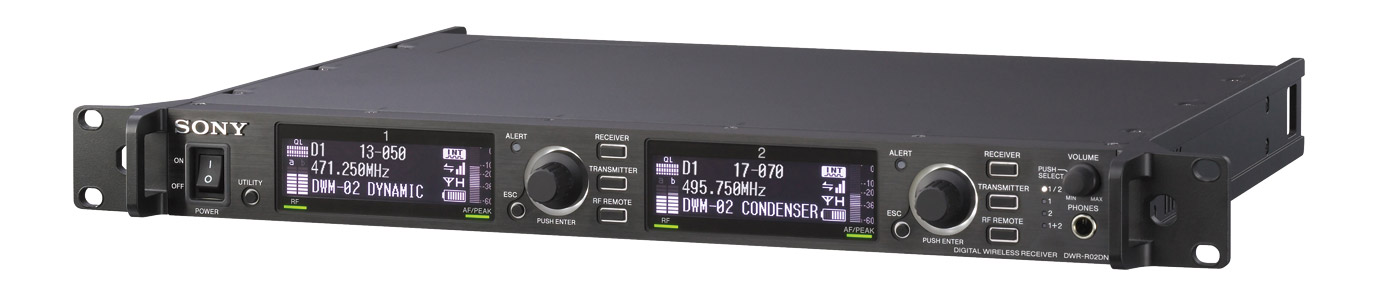 SONY DWR-R02DN RADIOMIC RECEIVER Fixed, 1U rackmount, 2-channel, 470. ...